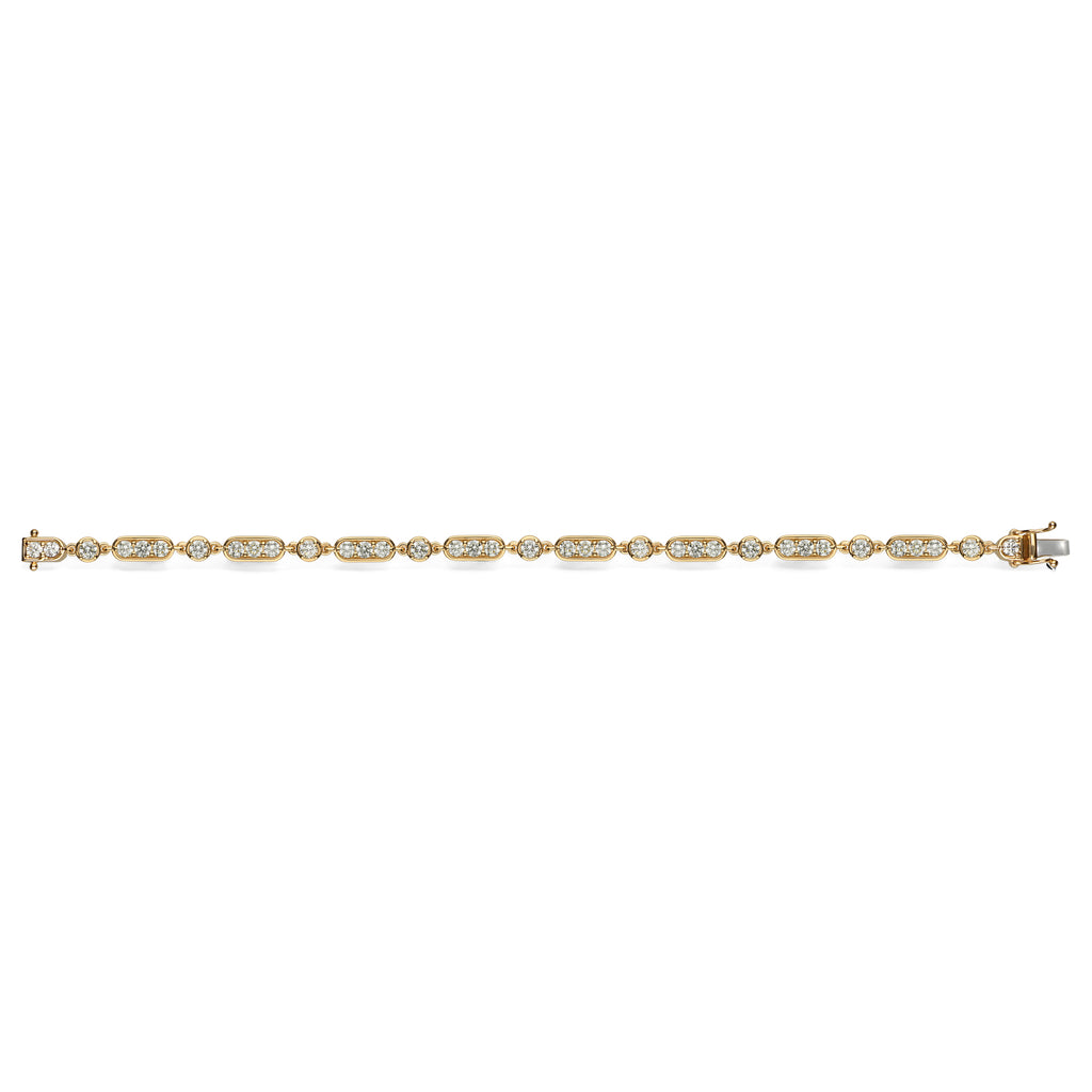 DIAMOND SET OVAL & ROUND LINK BRACELET – Henry C. Reid & Son Jewelers