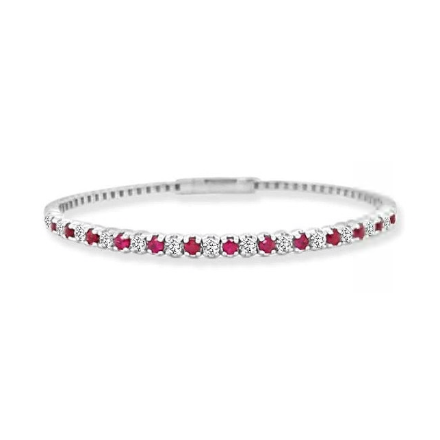 Flexible Ruby & Diamond Bangle – Henry C. Reid & Son Jewelers