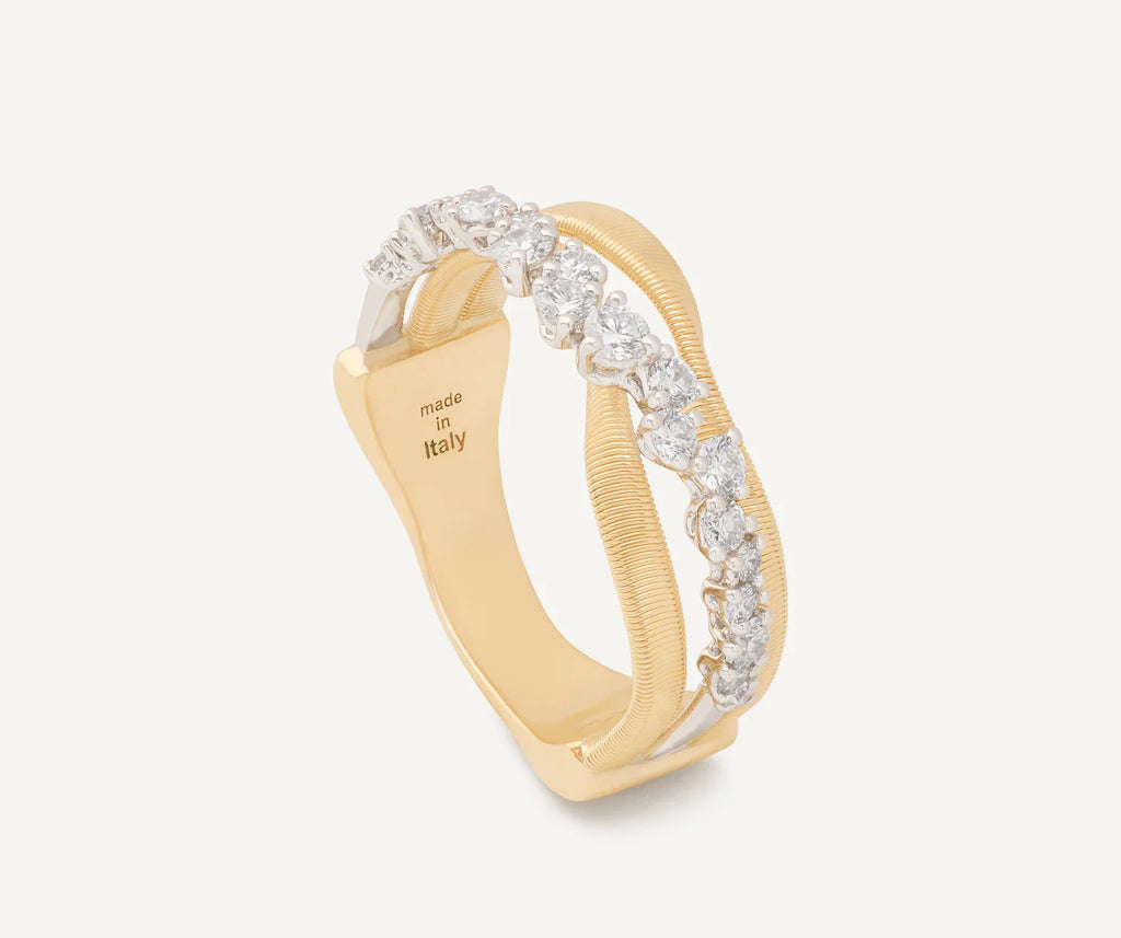 Marrakech 3-Strand Ring with Diamond Row – Henry C. Reid & Son Jewelers